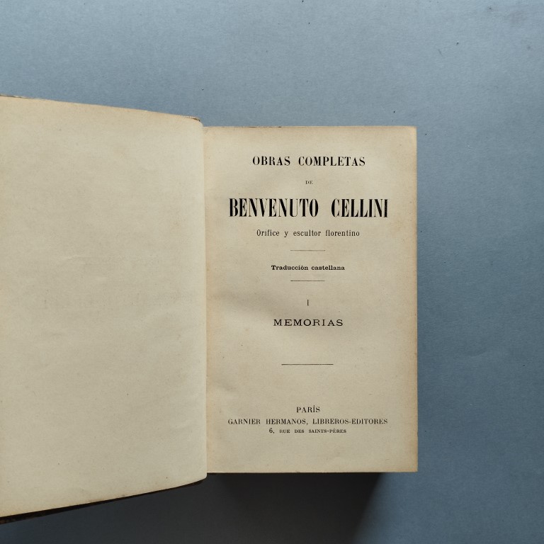 Obras Completas de Benvenuto Cellini, Orifice e escultor florentino ...