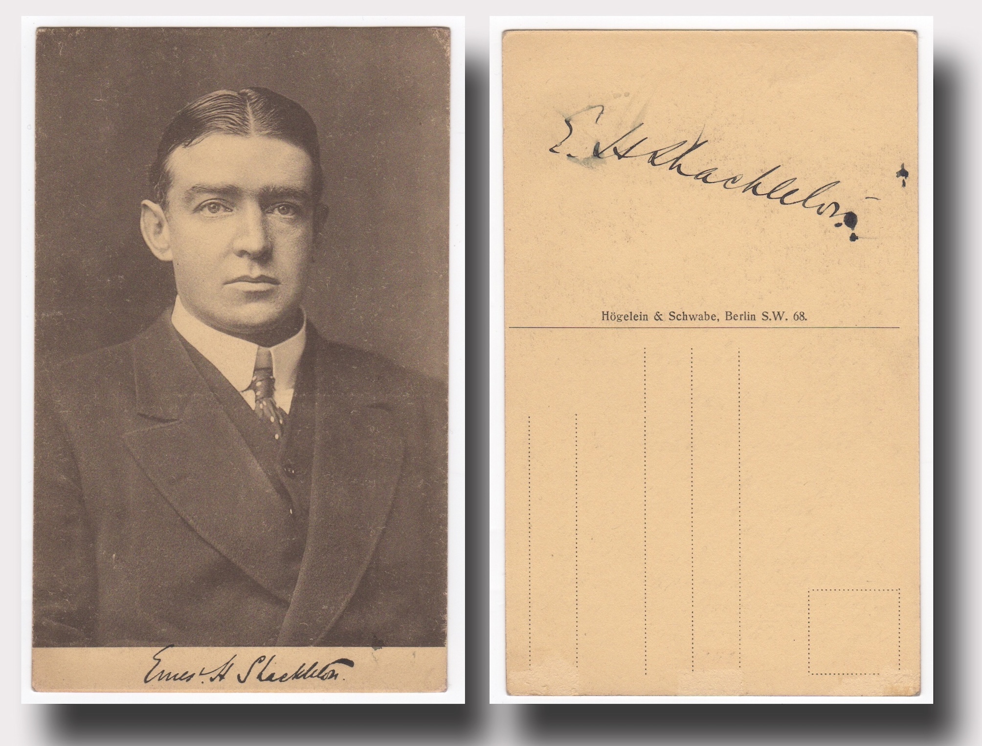 Shackleton, Ernest (1874-1922) - Photograph signed by Shackleton ...
