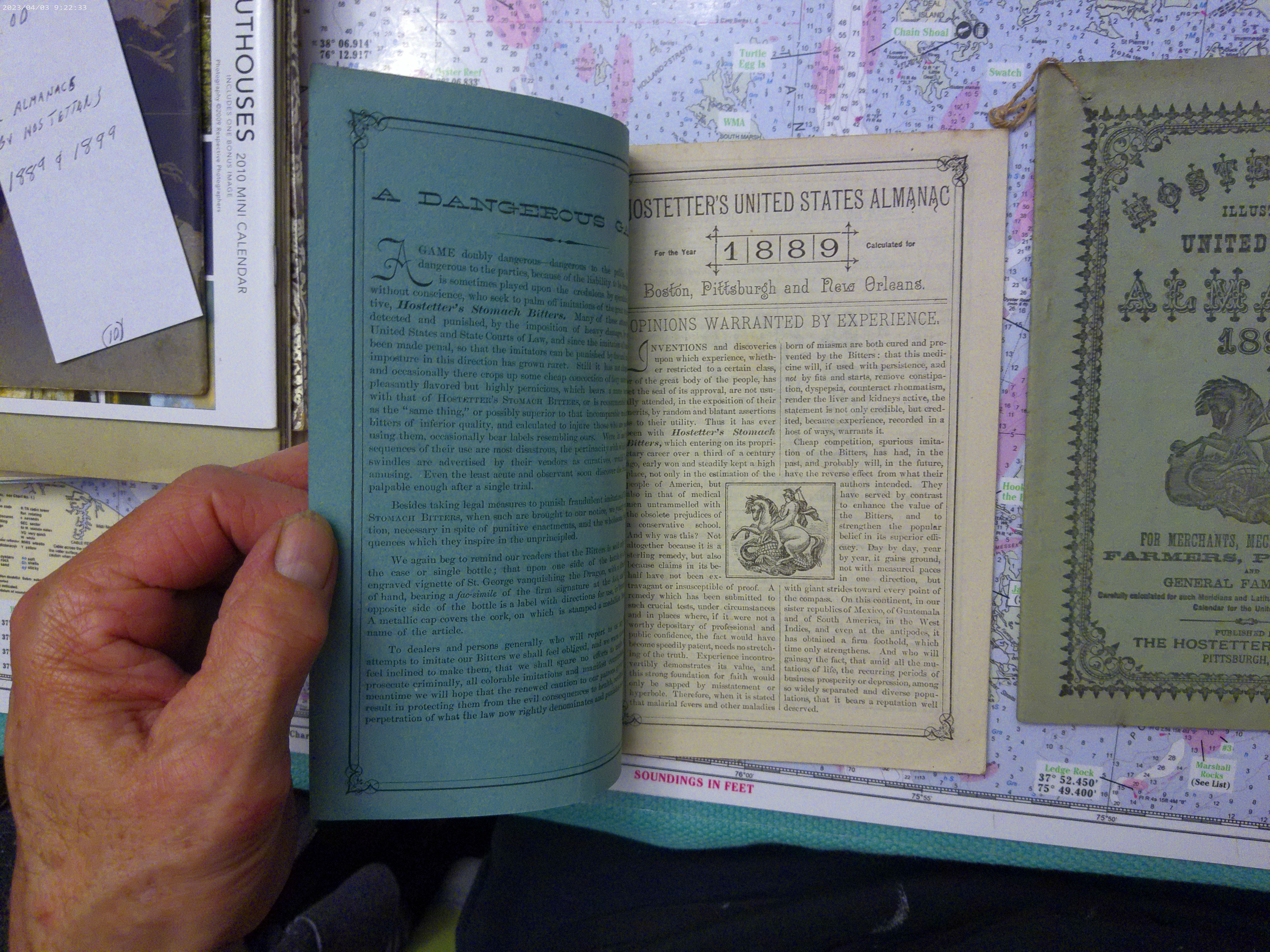 Hostetter's Illustrated United States Almanac 1889 and 1899 two volumes ...