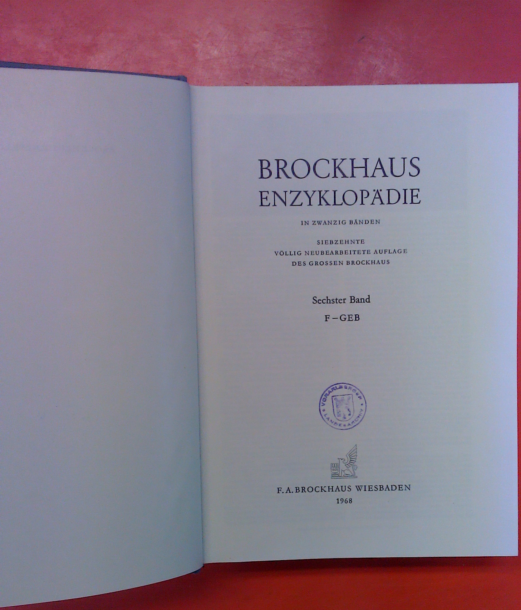 Brockhaus Enzyklopädie in zwanzig Bänden. Siebzehnte, völlig ...