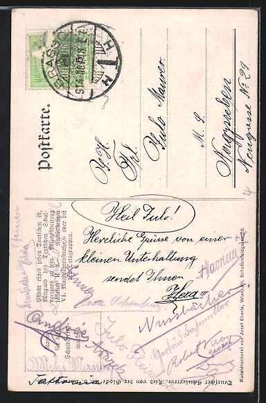 Künstler-Ansichtskarte Karl Friedrich Gsur: Deutscher Schulverein NR ...