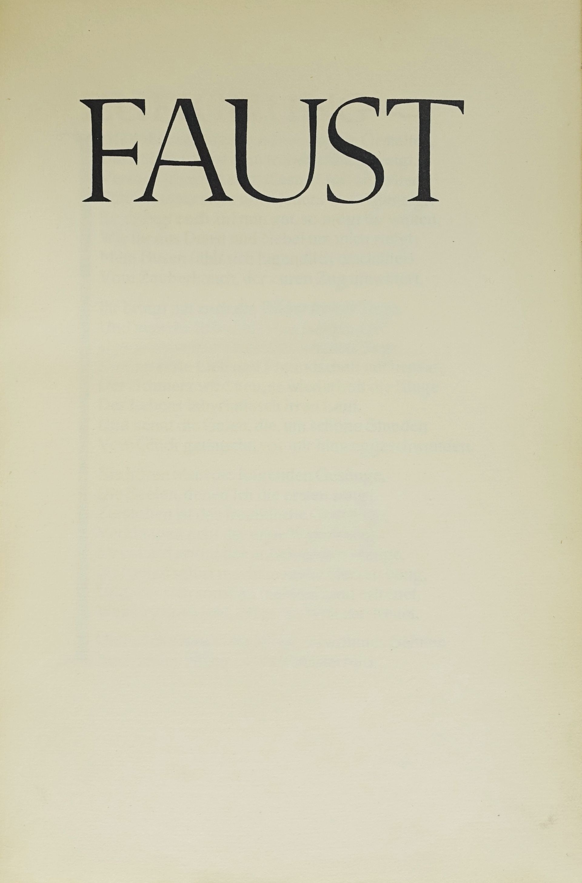 Faust. Erster und zweiter Teil, Urfaust. 3 Bände von Goethe, J. W. v.: (1924) | Antiquariat ...