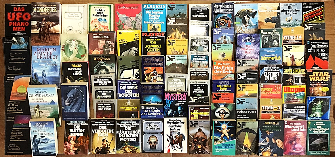 85 Bücher Fantasy Science Fiction Phantasy Mystik Weltraumabenteuer ...