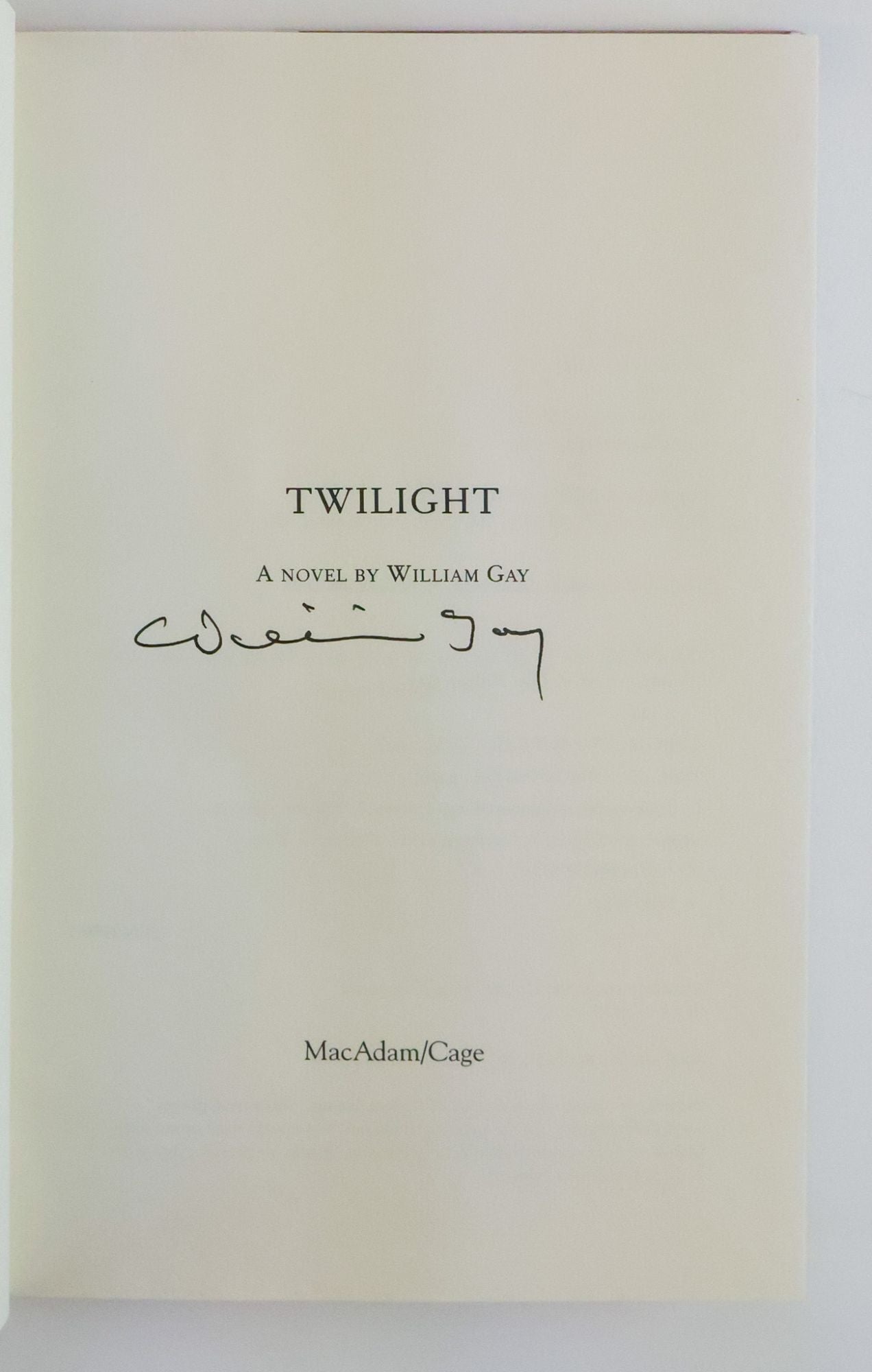 TWILIGHT [Signed] by Gay, William: Hardcover (2006) First Edition ...