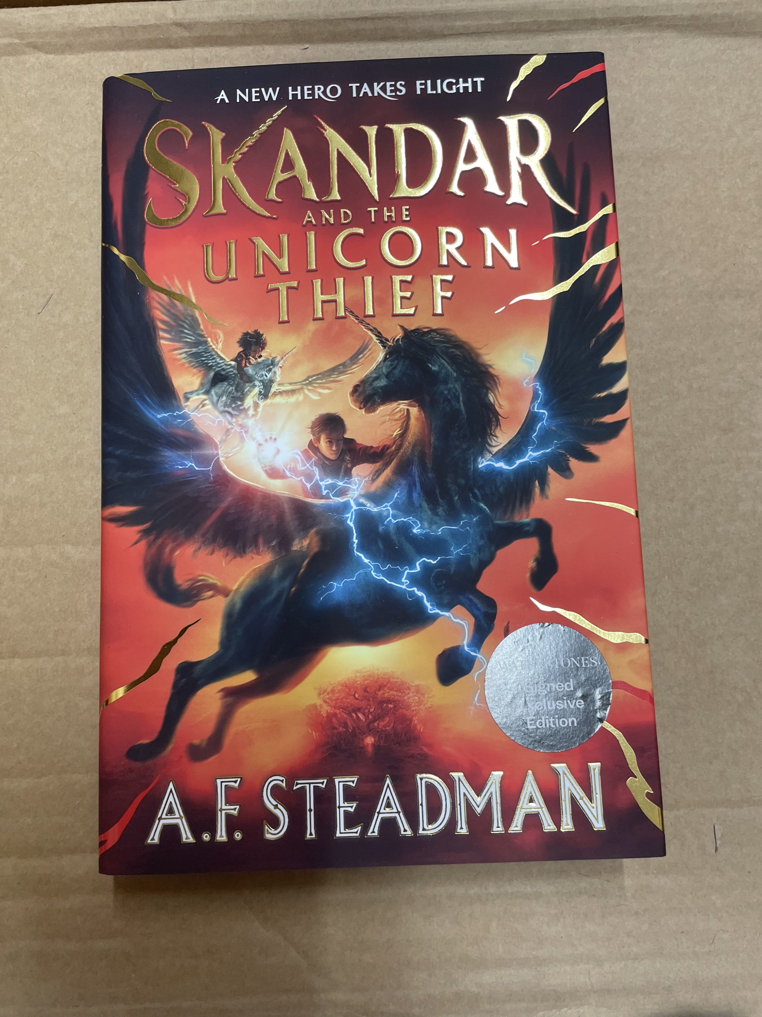 Skandar and the Unicorn Thief *****SIGNED UK HB 1/1, Sprayed Edges ...