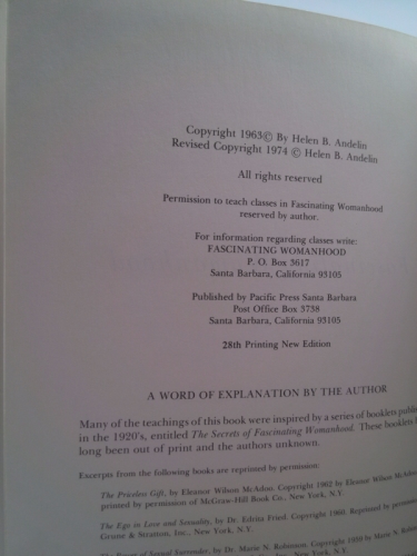 Fascinating Womanhood von Helen B. Andelin: Good Hardcover ...