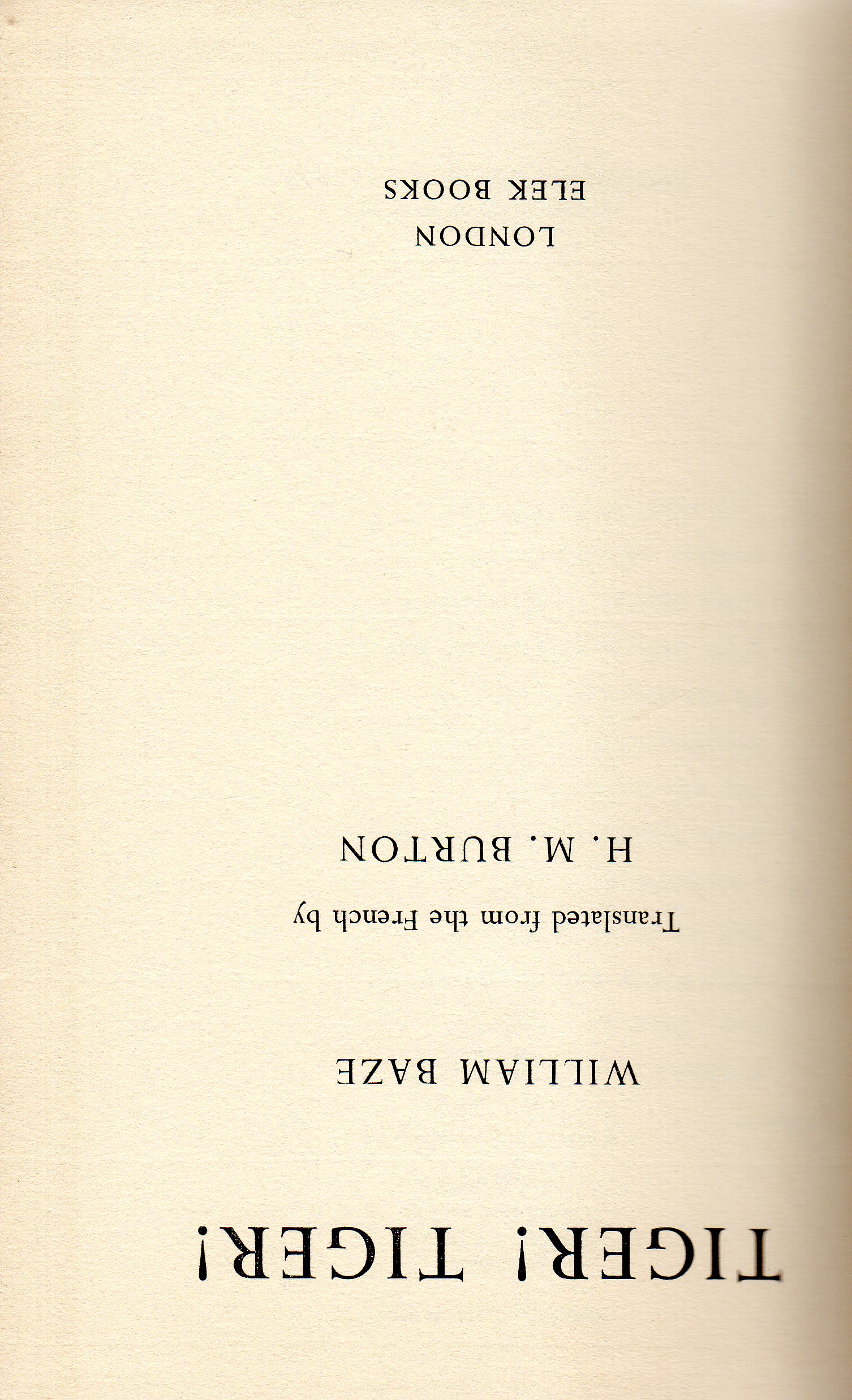 Tiger! Tiger! by Baze, William: Very Good Hardcover (1957) 1st Edition ...