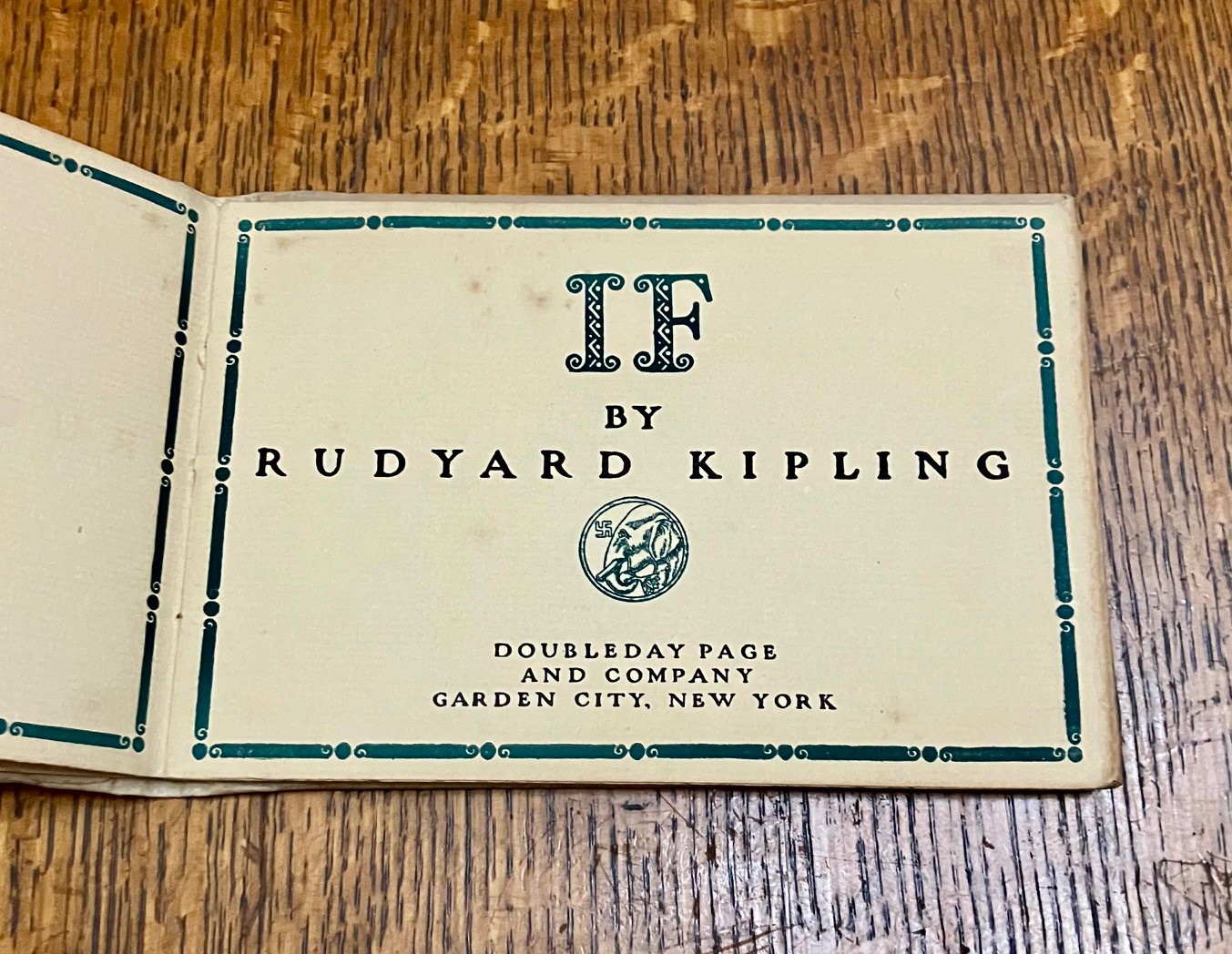 IF. von KIPLING. RUDYARD.: Very Good Hardcover (1910) 1st Edition ...