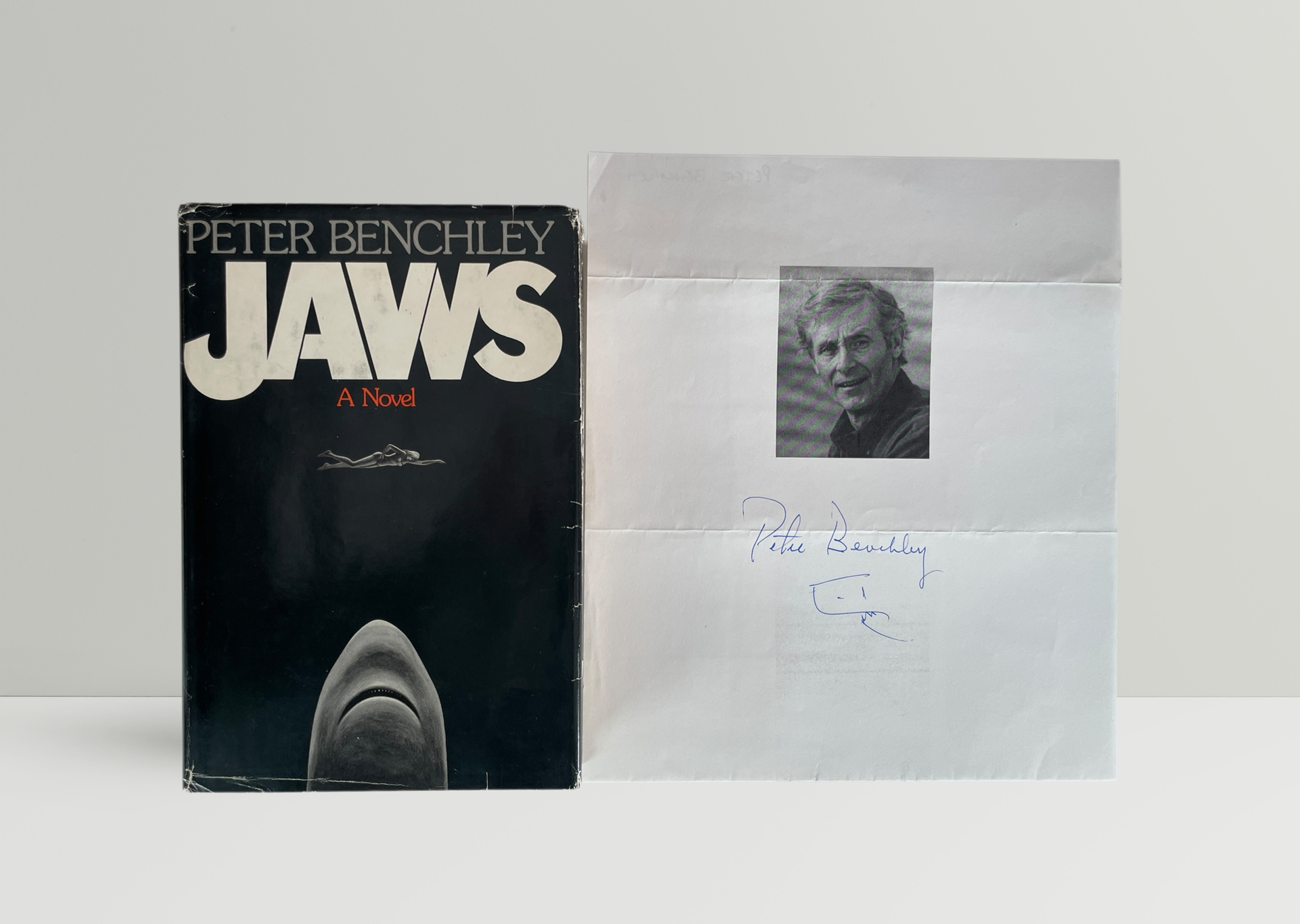 Jaws - First US Edition with SIGNED Autograph and Shark Doodle by ...