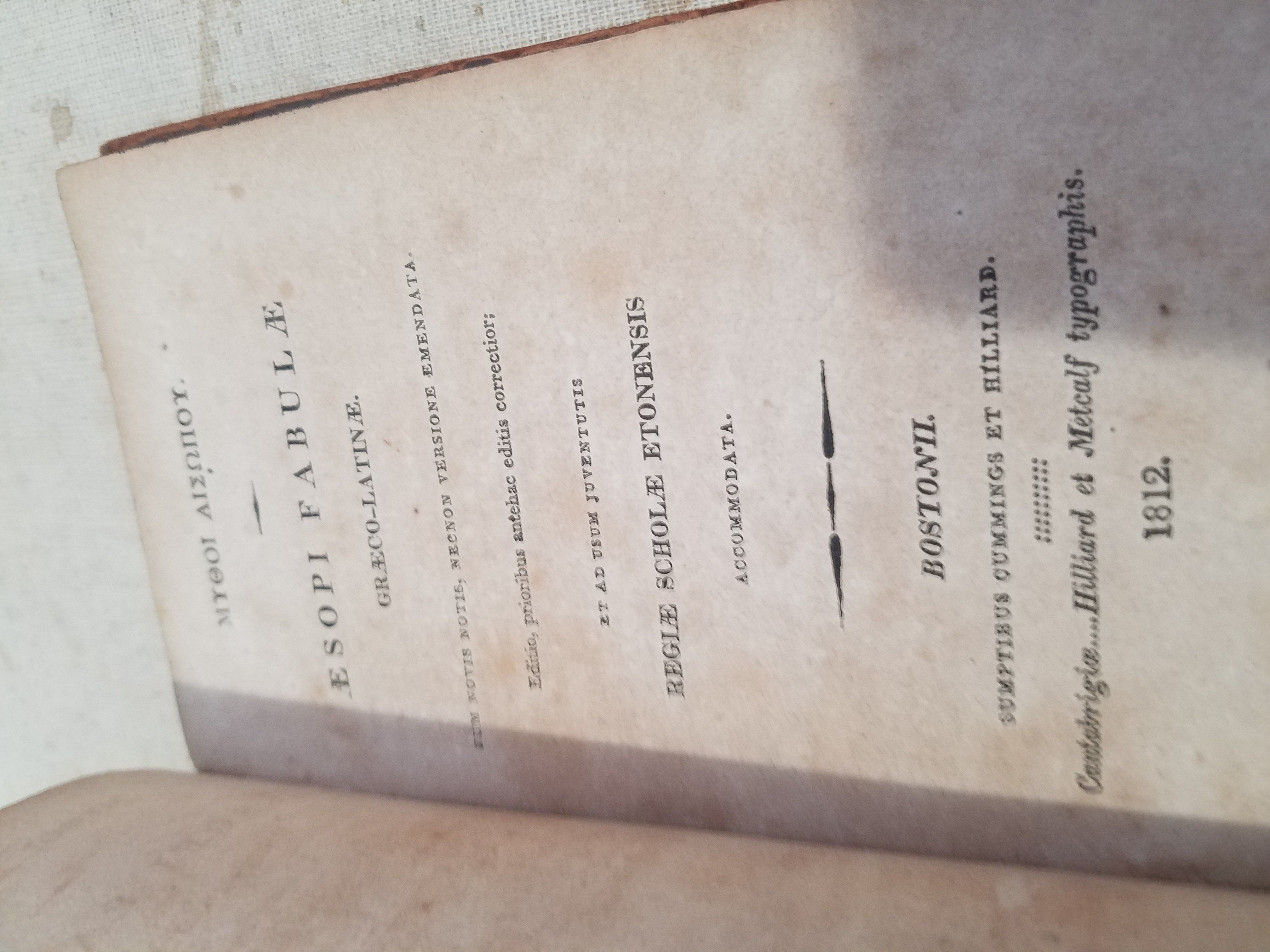 Aesop's Fables Greek-Latin edition: Aesopi fabulae graeco latinae. Cum ...