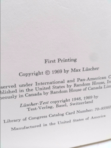 The Luscher Color Test: The Remarkable Test that Reveals Personality ...