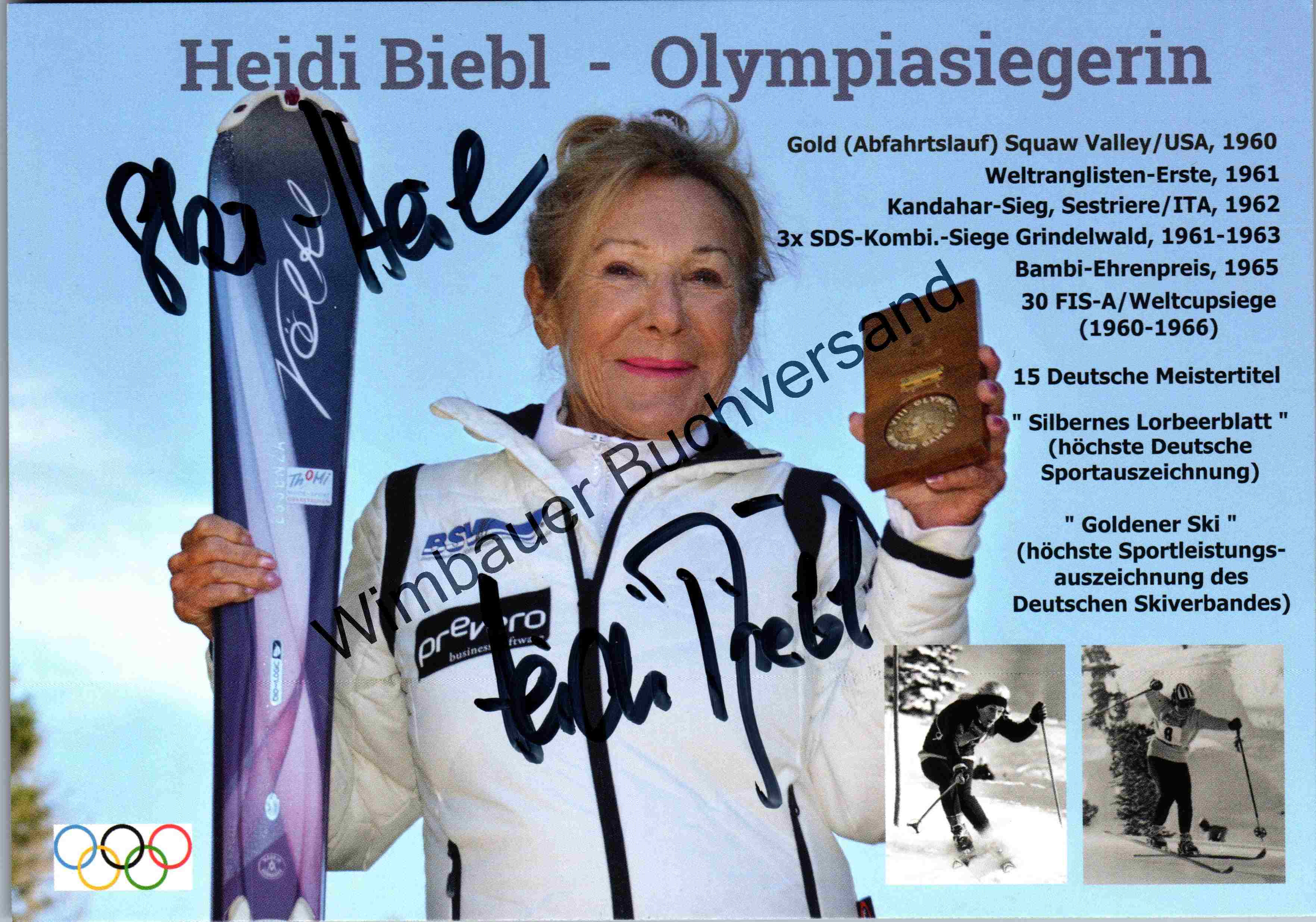 Original Autogramm Heidi Biebl (1941-2022) Ski /// Autogramm Autograph ...