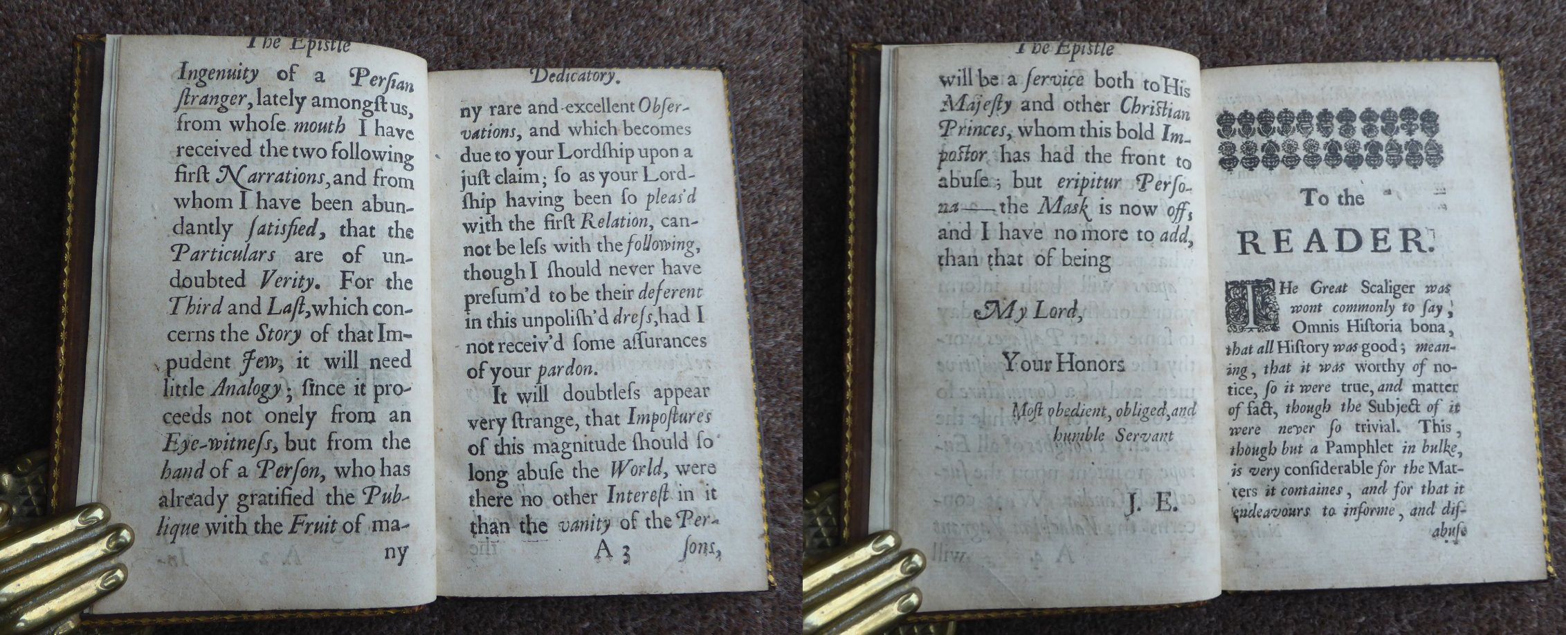 THE HISTORY OF THE THREE LATE, FAMOUS IMPOSTORS, Viz. Padre Ottomano ...