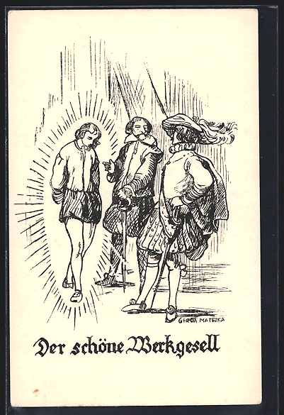 Künstler-Ansichtskarte Wien, Sage um den Stephansdom, Der schöne ...