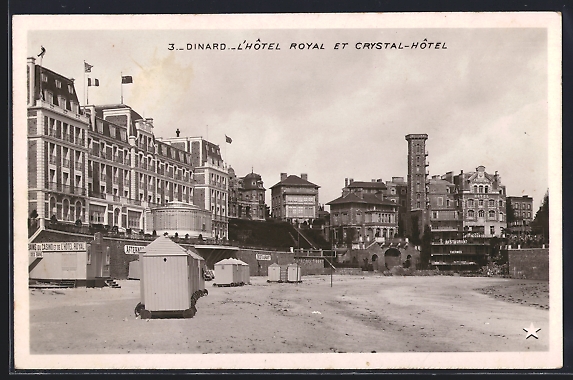 Carte postale Dinard, L`Hôtel Royal et Crystal-Hôtel: Manuscript ...