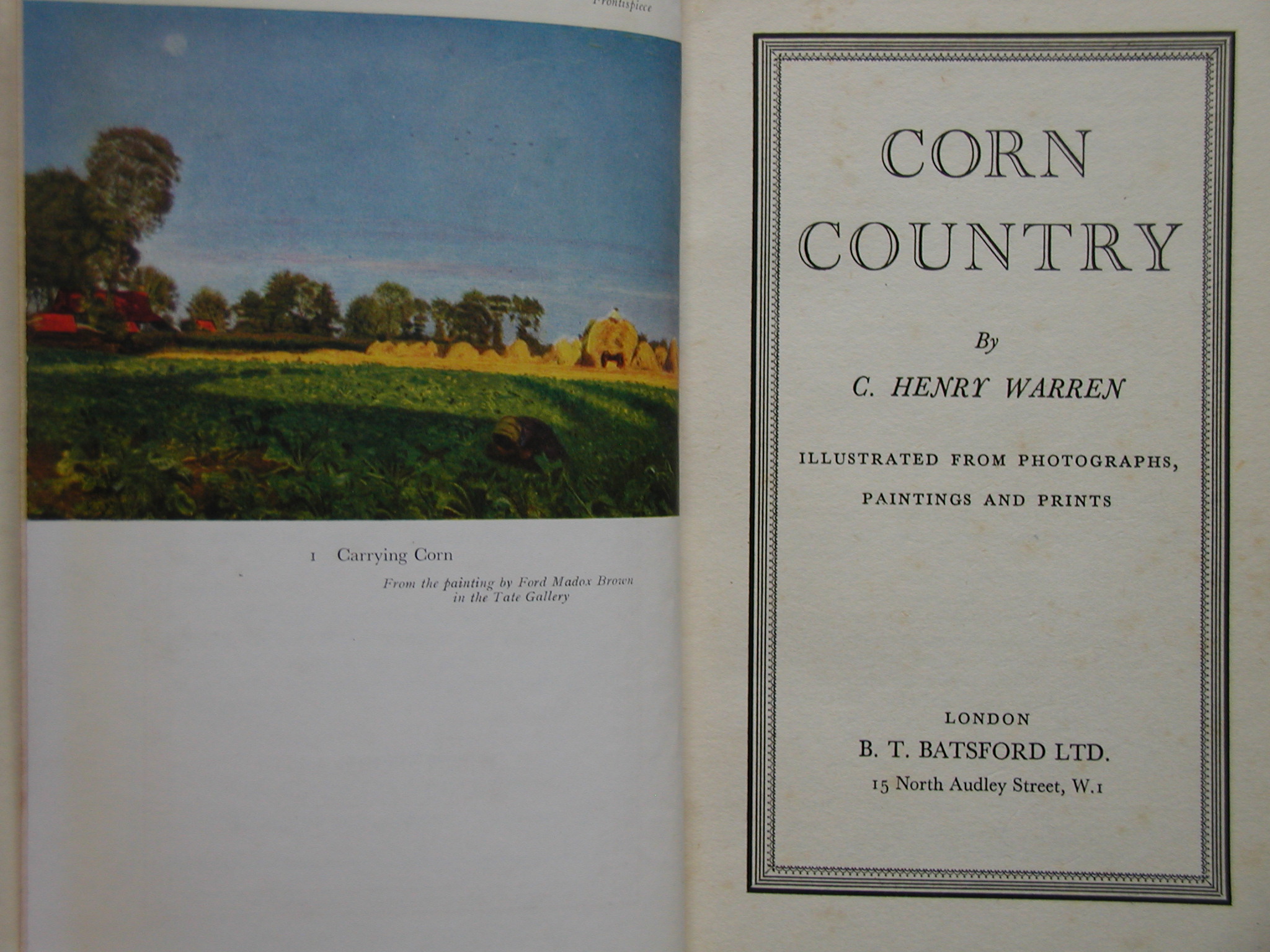 Corn Country. by Warren, C. Henry.: Good Hardcover (1940) First Edition ...