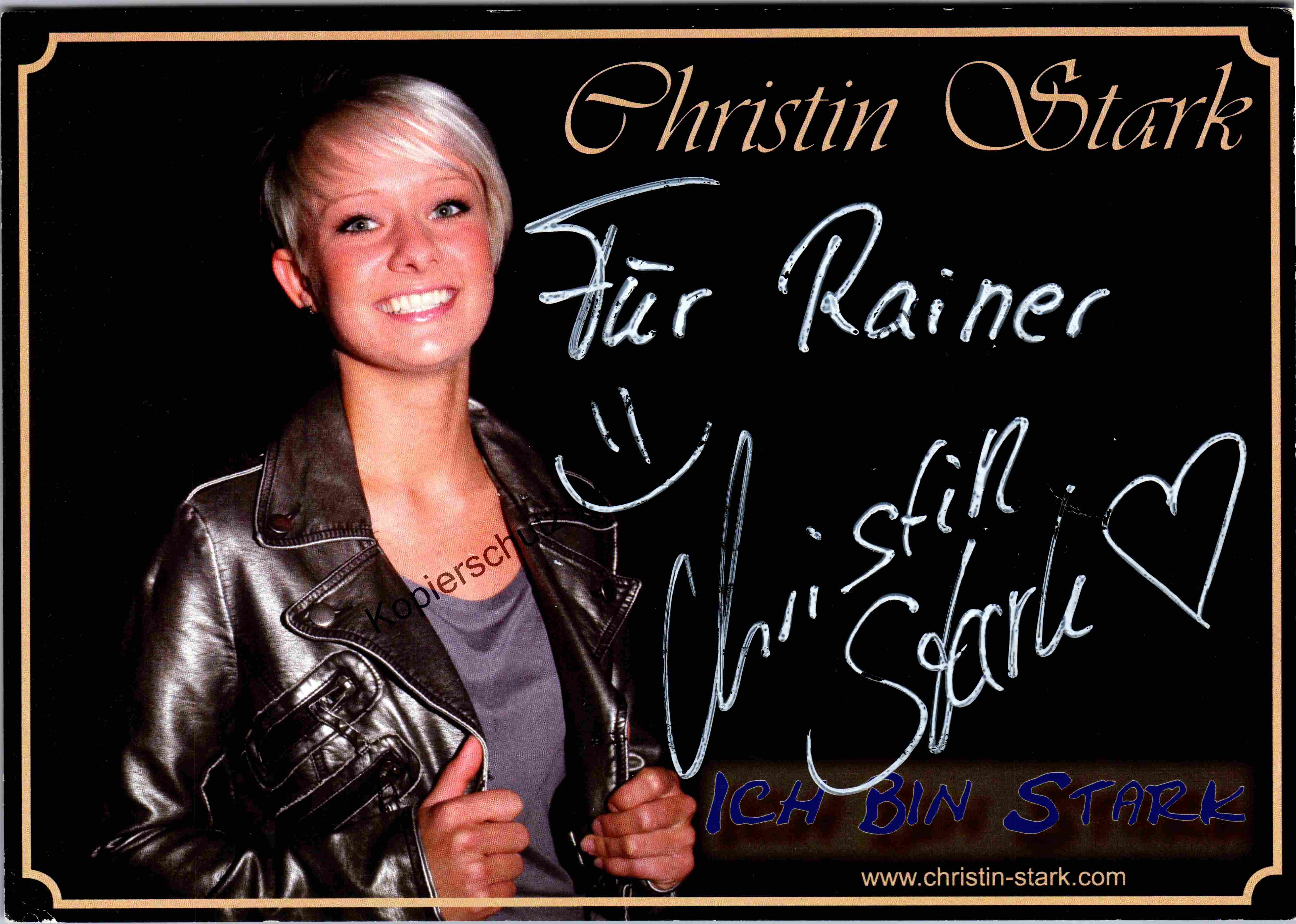 Original Autogramm Christin Stark /// Autograph signiert signed signee ...