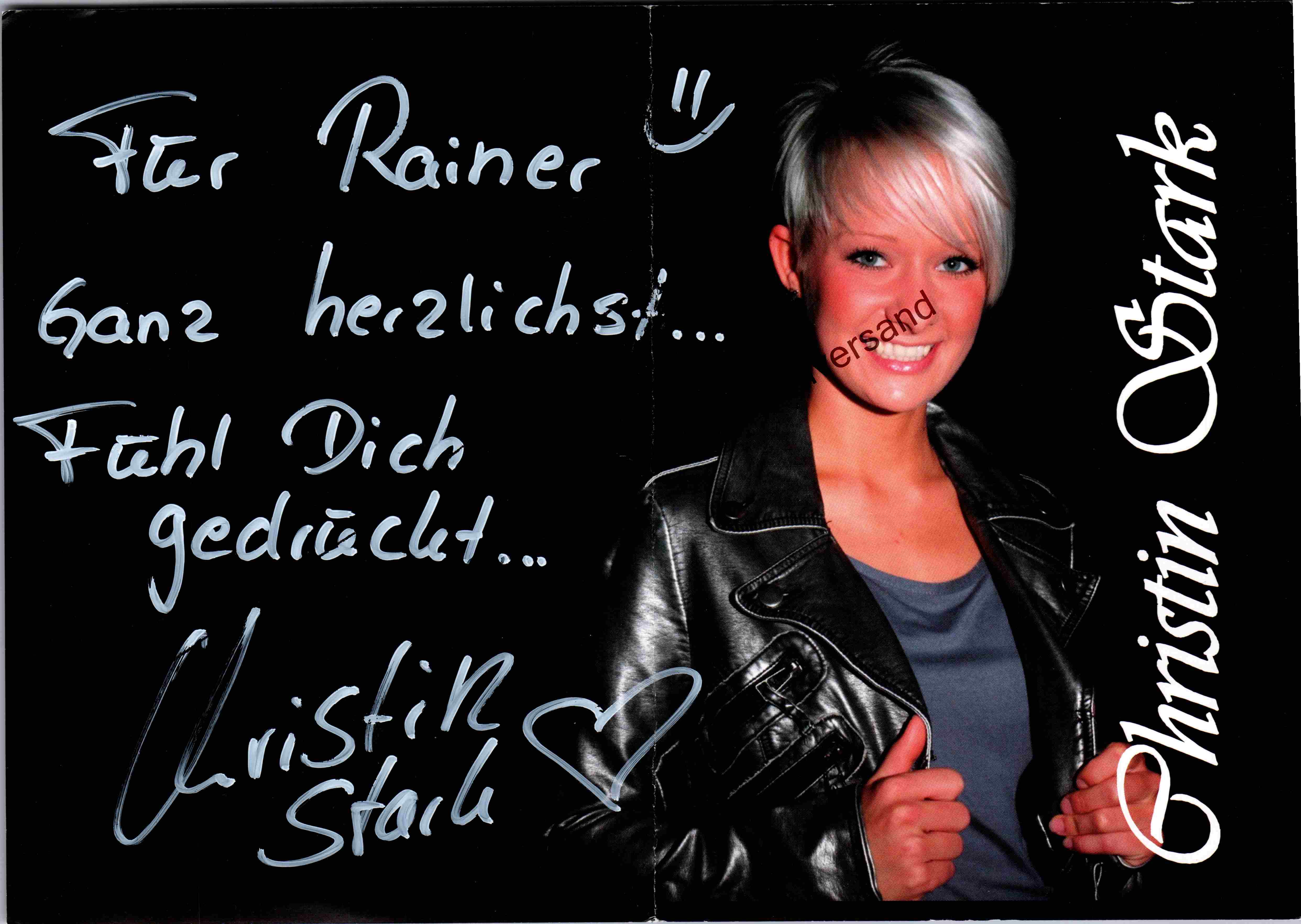 Original Autogramm Christin Stark /// Autograph signiert signed signee ...