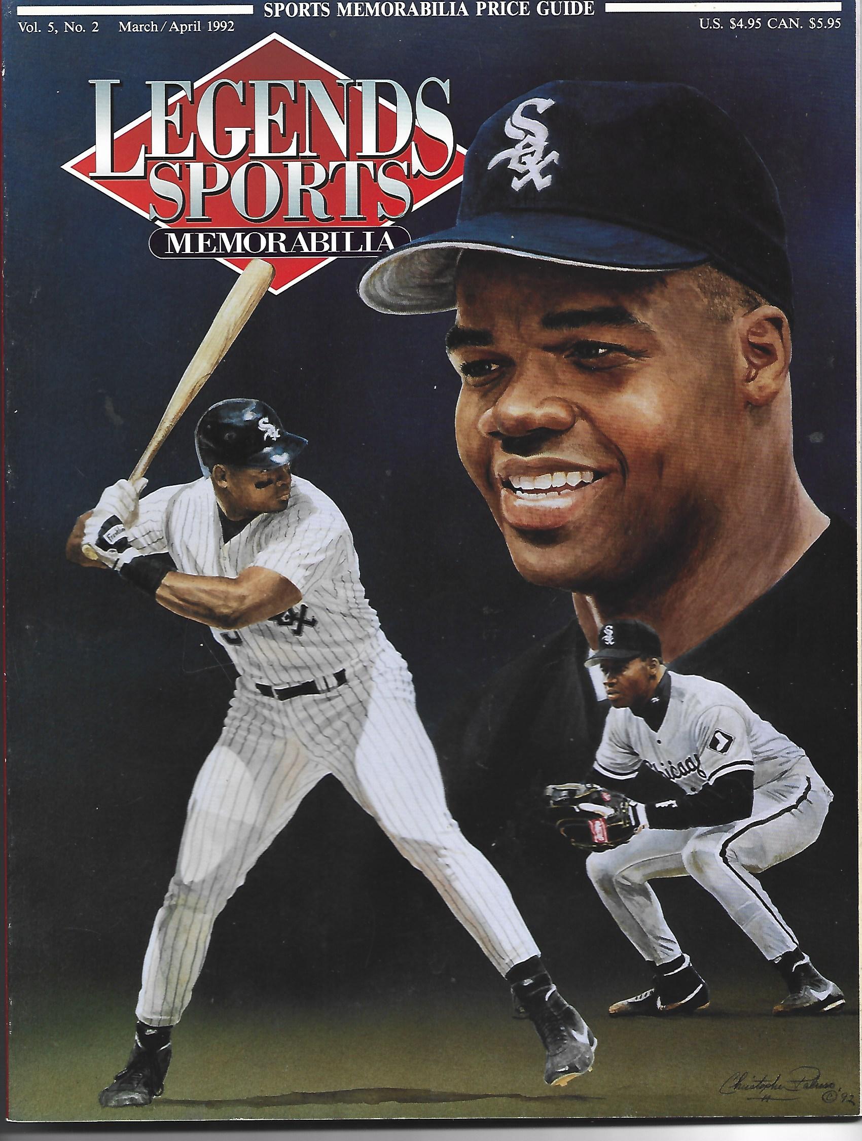Legends Sports Memorabilia Magazine March/April 1992 Frank Thomas Cover ...
