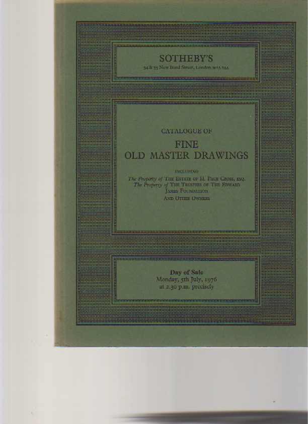 Sothebys July 1976 Fine Old Master Drawings By Sothebys Good