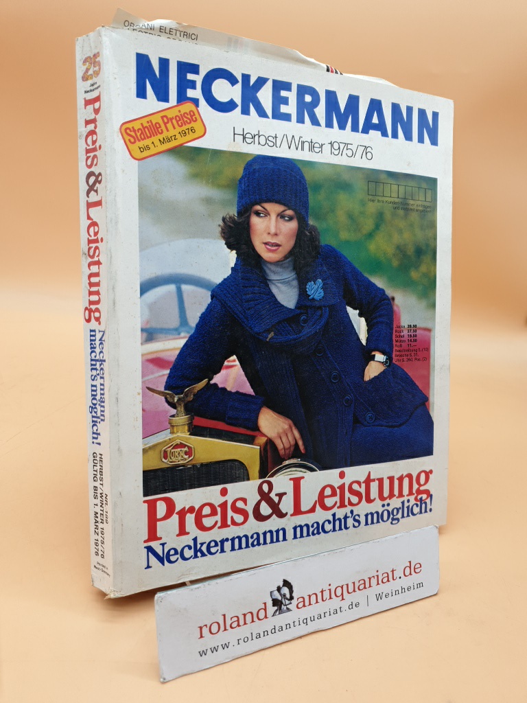 NECKERMANN Katalog Herbst Winter 1975 / 1976 - Versandhauskatalog von ...