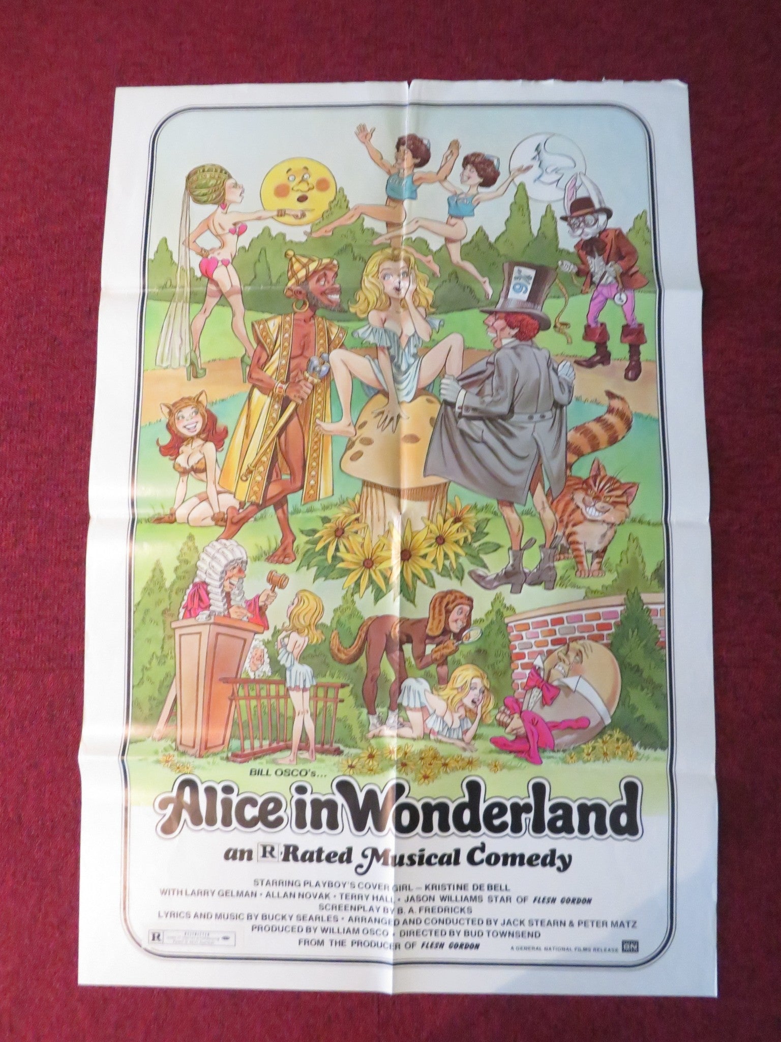 ALICE IN WONDERLAND: AN ADULT MUSICAL FANTASY FOLDED US ONE SHEET POSTER 1976 de BUD TOWNSEND ...