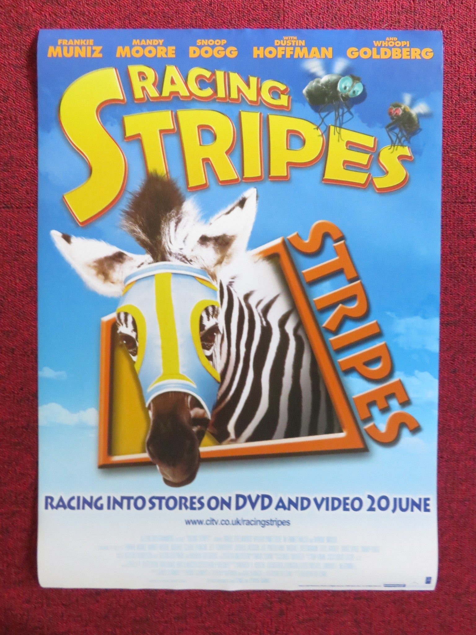 RACING STRIPES DVD & VHS VIDEO POSTER SNOOP DOGG DUSTIN HOFFMAN 2005 ...