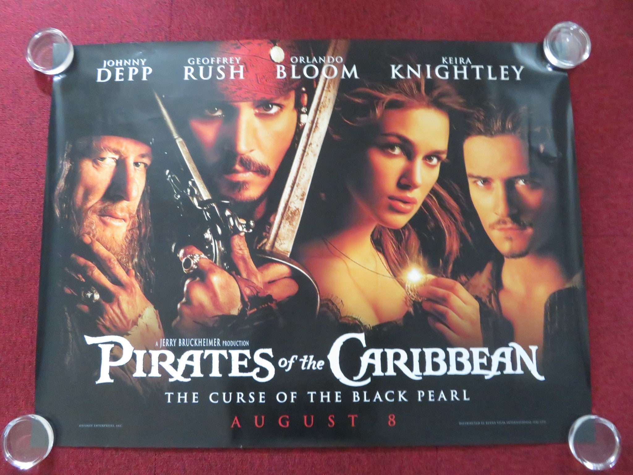 PIRATES OF THE CARIBBEAN: THE CURSE OF. UK QUAD (30"x 40") ROLLED ...