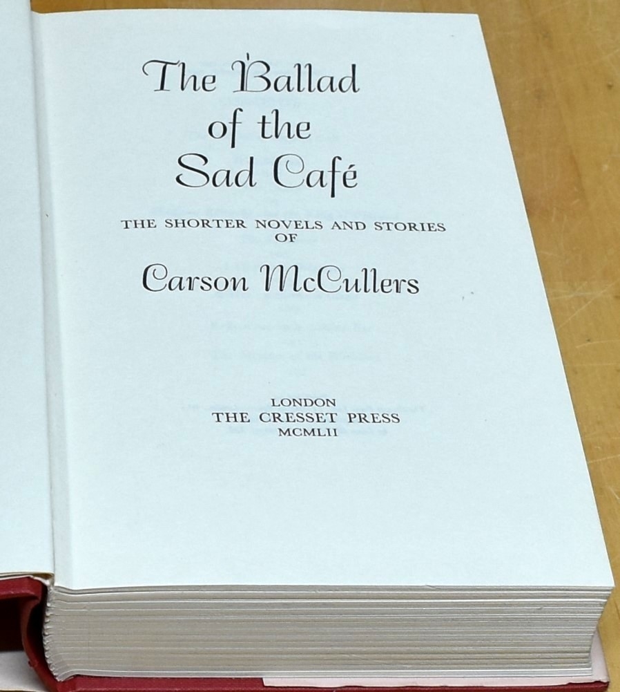 The Ballad of The Sad Cafe von Carson McCullers: Very Good Hardcover ...