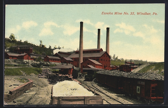 Ansichtskarte Windber, PA, Eureka Mine No. 35: Manuskript ...