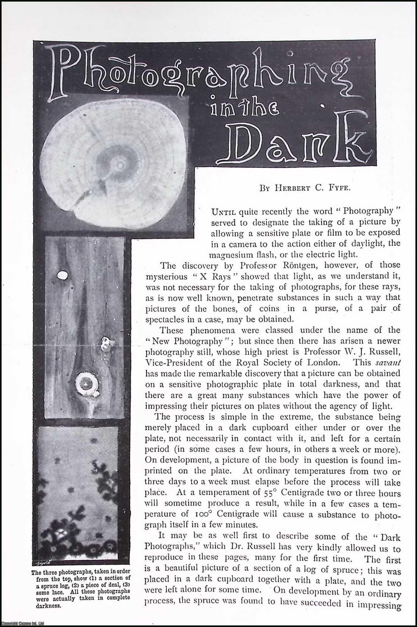 Photographing in the Dark. By Herbert C. Fyfe. An original article from ...