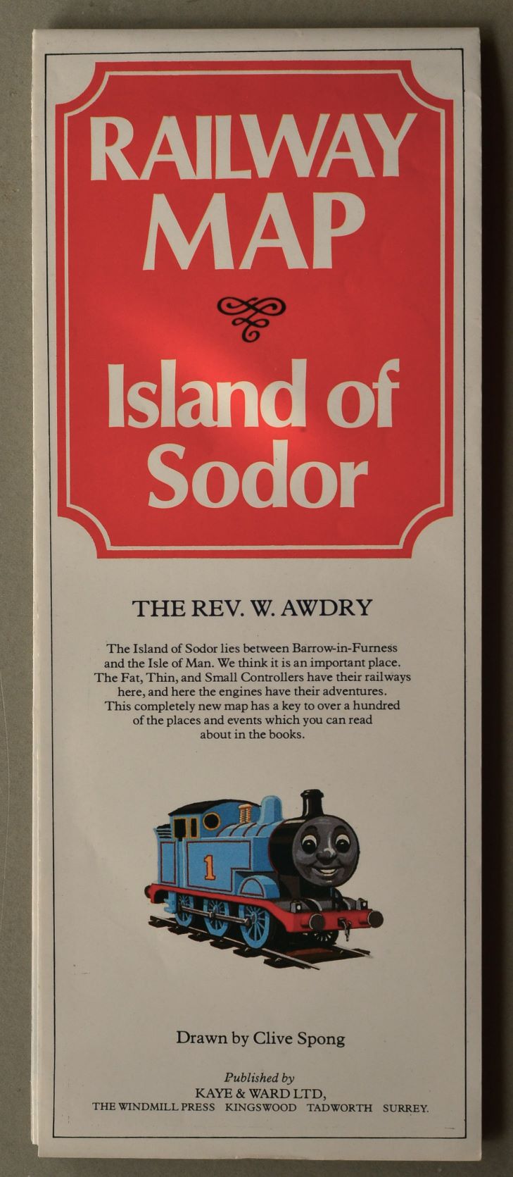 Railway Map : Island of Sodor by Awdry Rev. W: (1983) 1st Thus Map ...