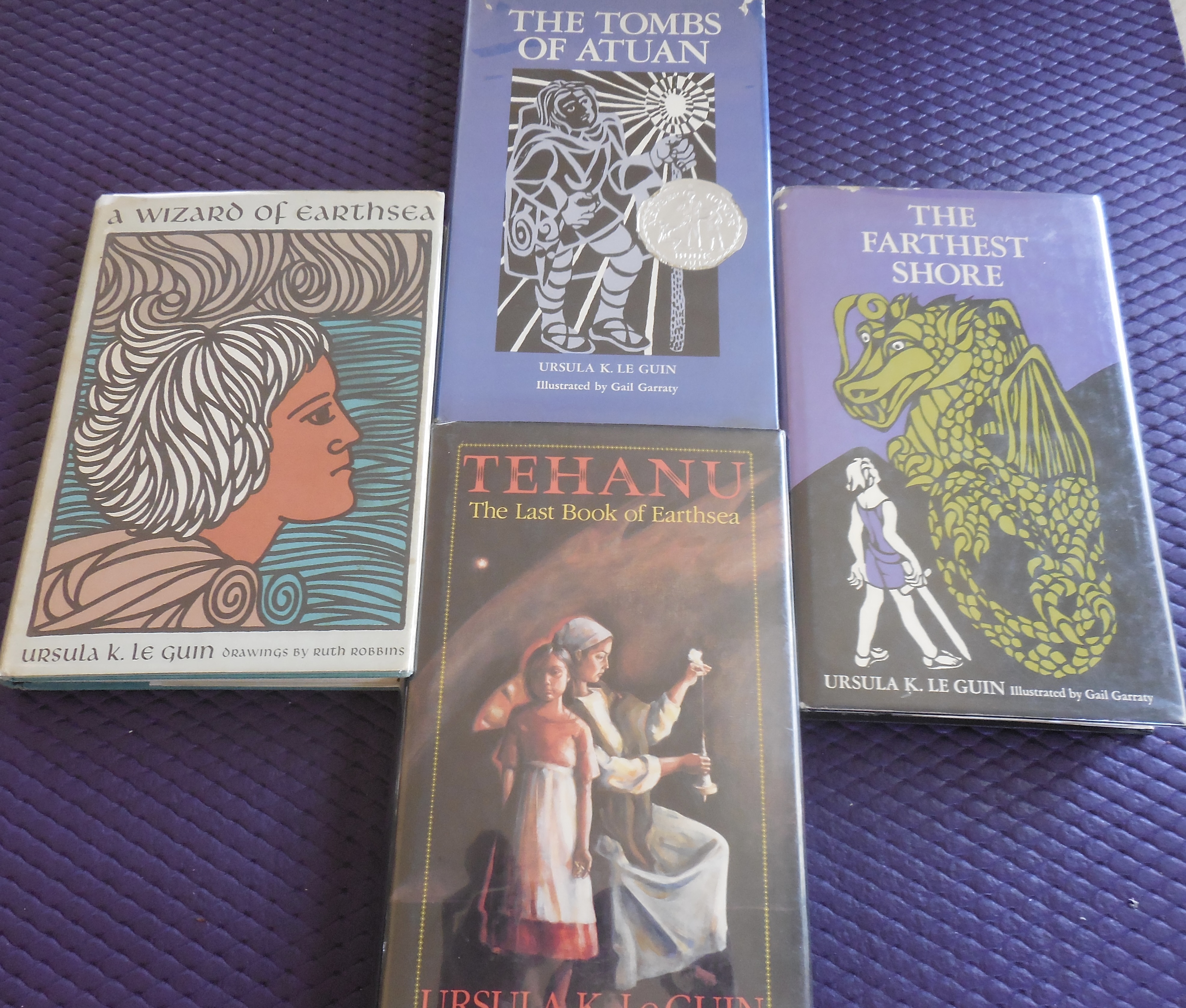Wizard of Earthsea; Tombs of Atuan; The Farthest Shore; Tehanu [SIGNED ...