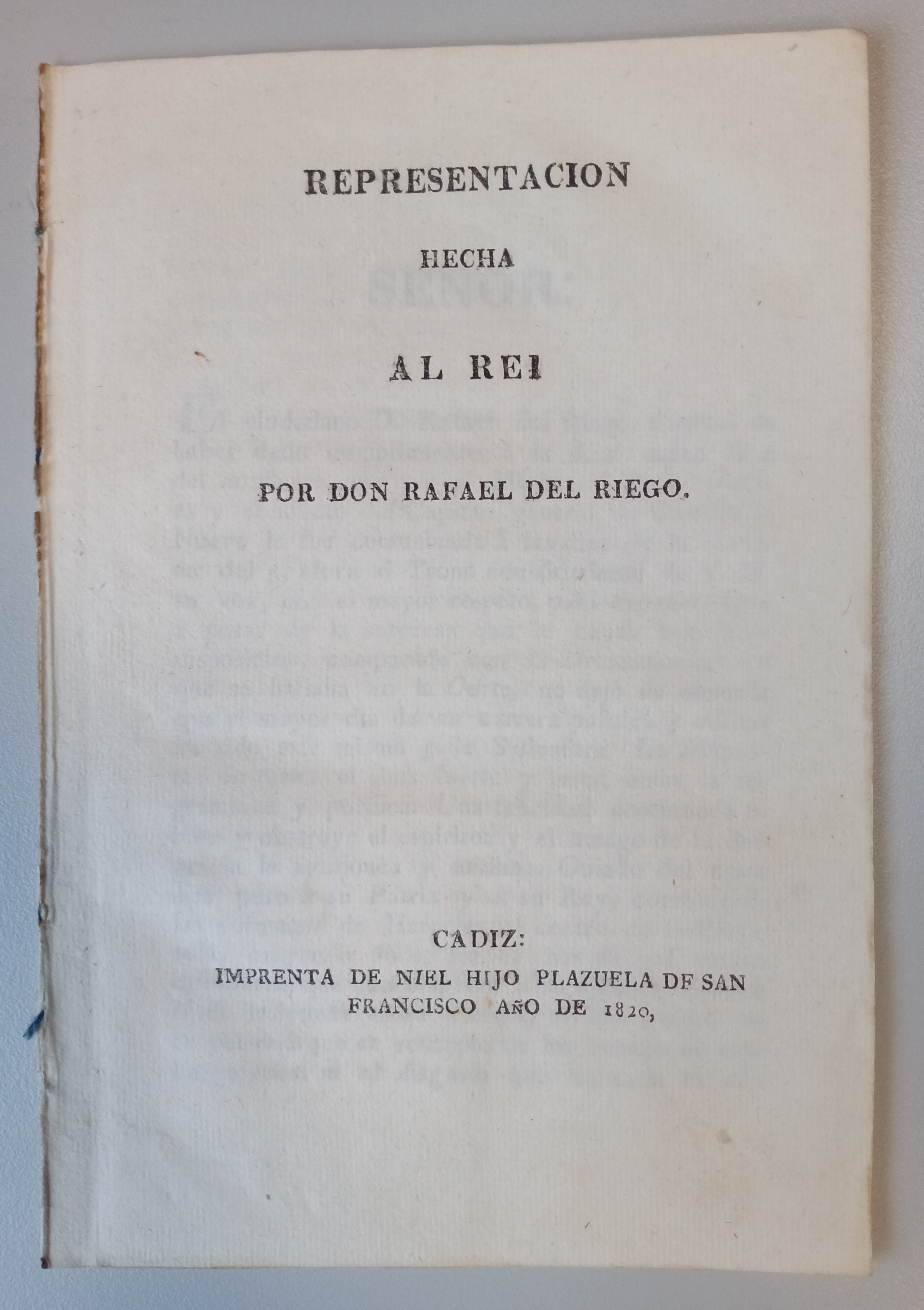 Representación hecha al Rei por Don Rafael del Riego de Rafael del ...