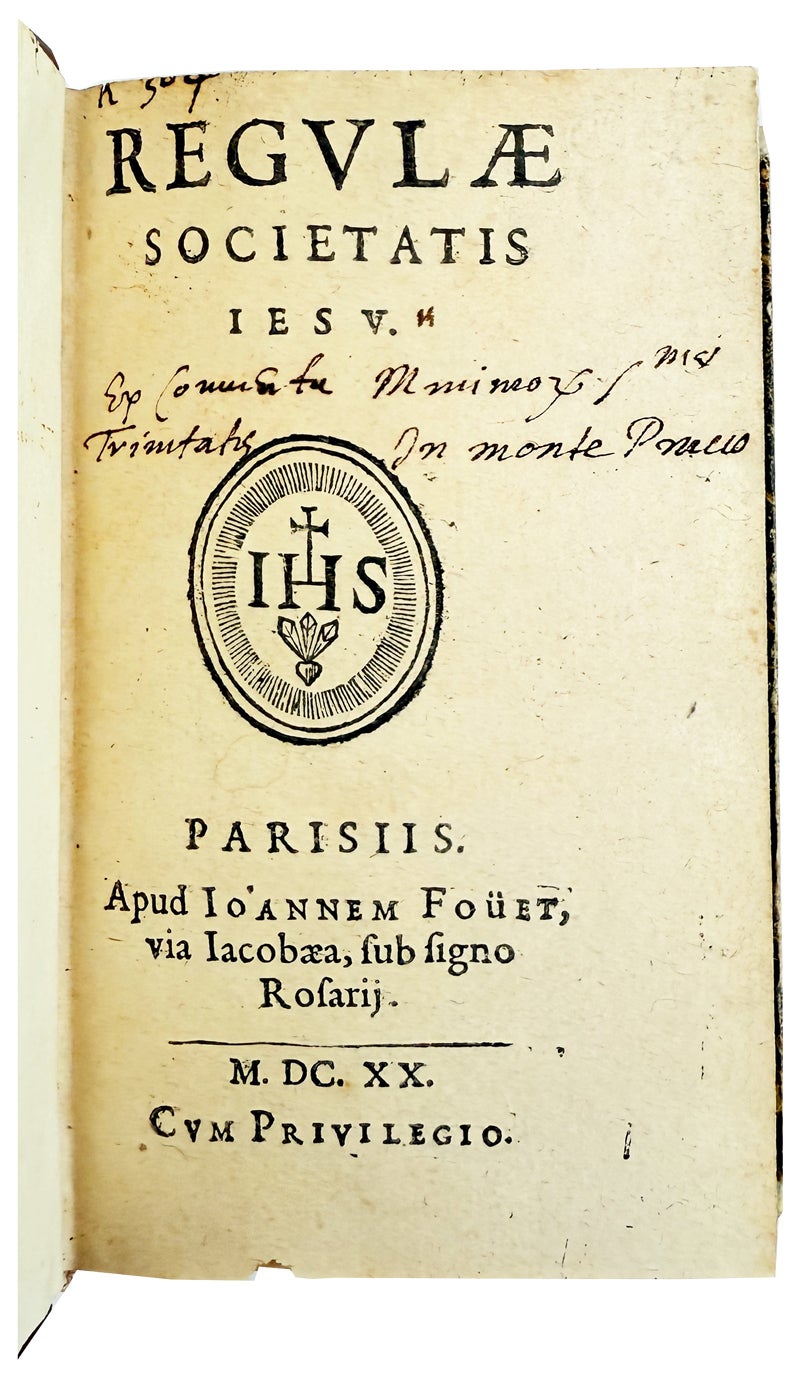 Regulae Societatis Iesu by [Jesuits] Ignatius of Loyola: Very Good ...
