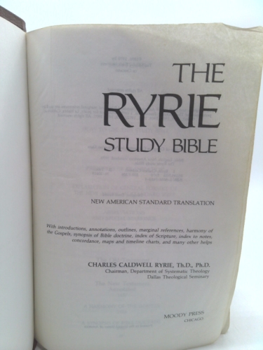 THE RYRIE STUDY BIBLE BROWN TOP GRAIN COWHIDE LEATHER COVE by Charles ...