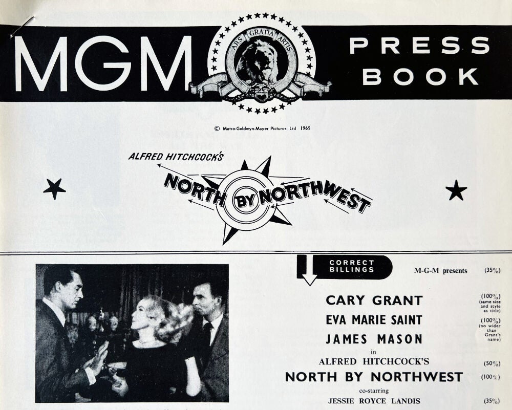 North by Northwest. Press Book [Exhibitors Campaign Book] de [Hollywood ...