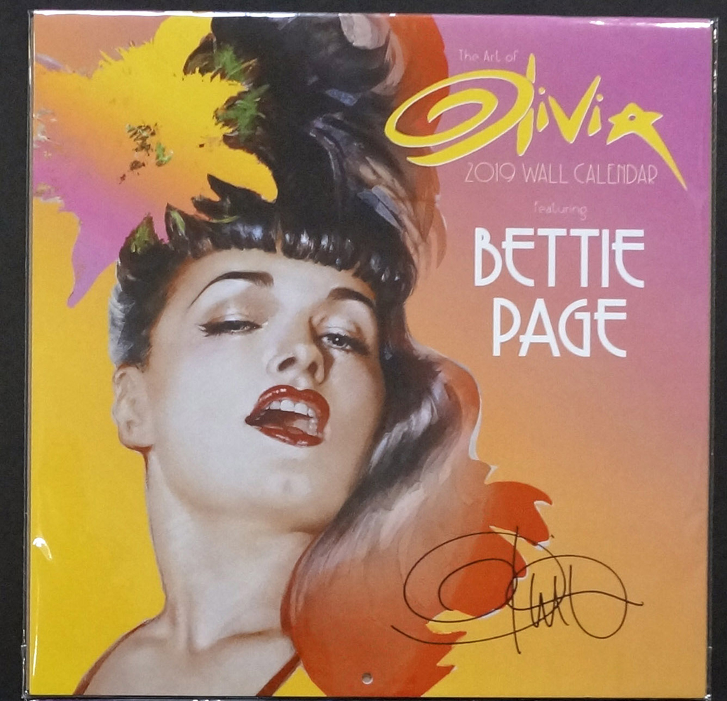 Olivia with Bettie Page: Calendar 2019 (Signed) by Olivia De Berardinis illustrated by Olivia De ...