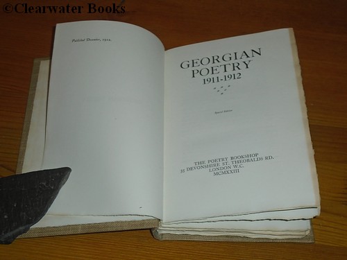 Georgian Poetry 1911-12. Edited with a brief preparatory note by E ...