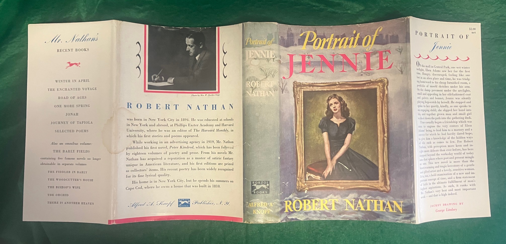 Portrait of Jennie by Nathan, Robert: Good Hardcover (1940) 1st Edition ...