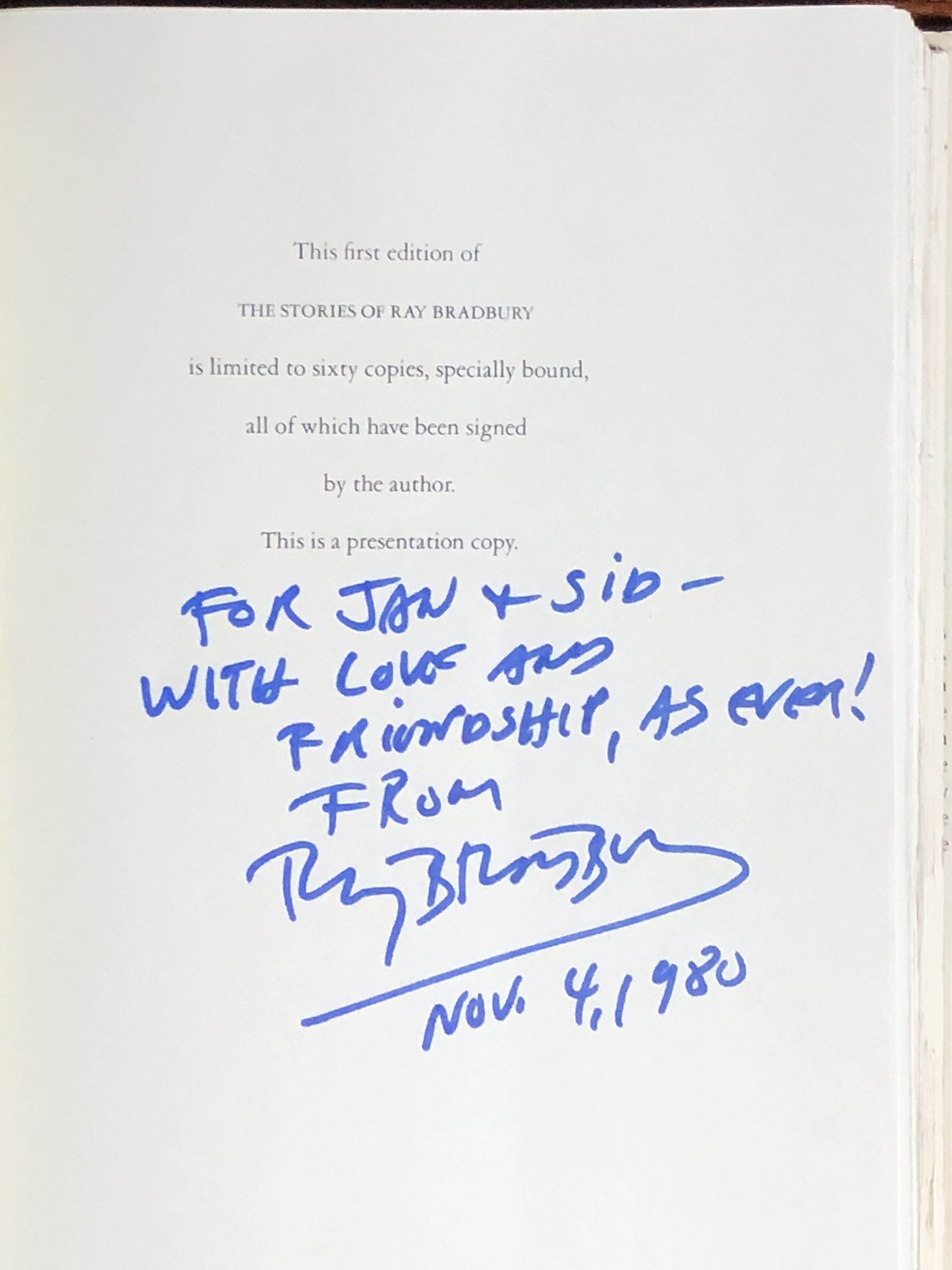 The Stories of Ray Bradbury [One of 60 Presentation Copies] by Ray ...