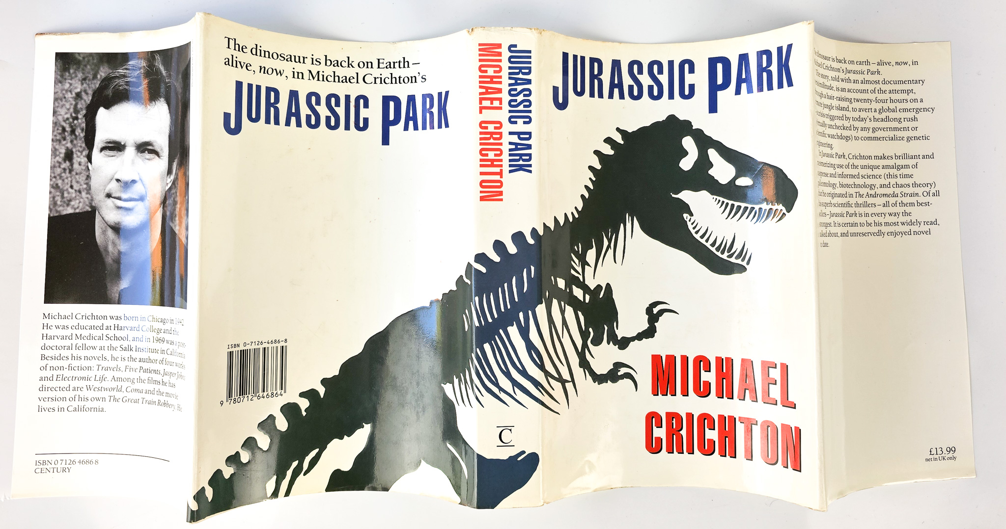 Jurassic Park By Crichton Michael Near Fine Hardcover 1991 1st