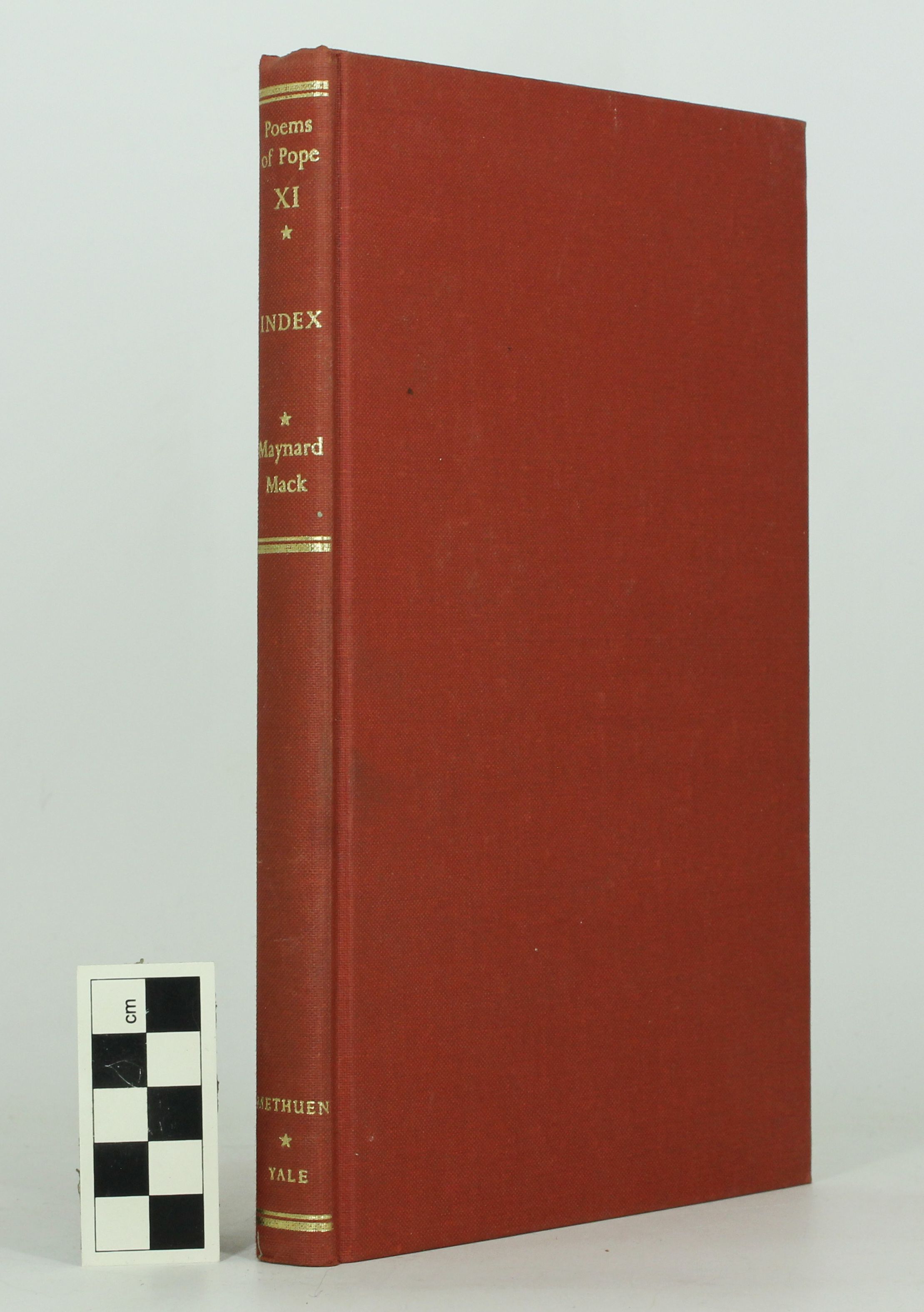 Poems of Pope - Volume XI - Index by Maynard Mack (editor): Very Good ...