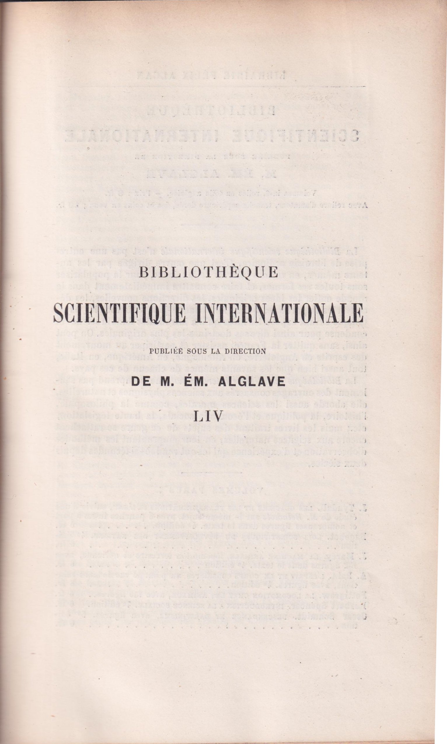 Bibliothèque Scientifique Internationale. - Les Microbes : Les ferments et les moisissures ...