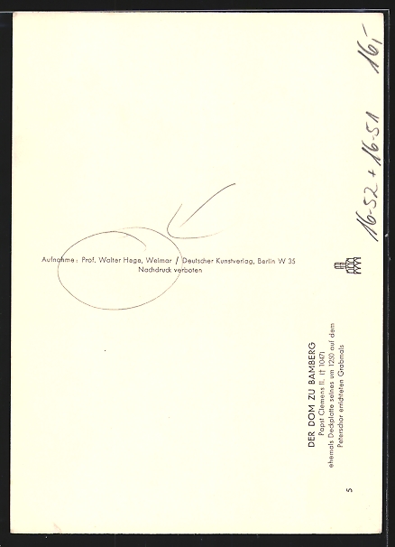 Foto-Ansichtskarte Walter Hege, Deutscher Kunstverlag, Nr. 5: Bamberg ...