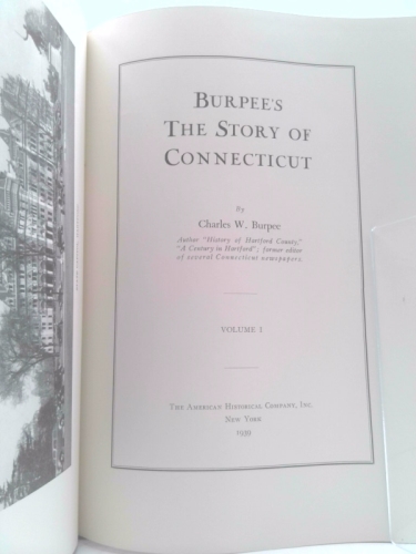 Burpee's the Story of Connecticut Vol. 1 Only von Charles W. Burpee ...