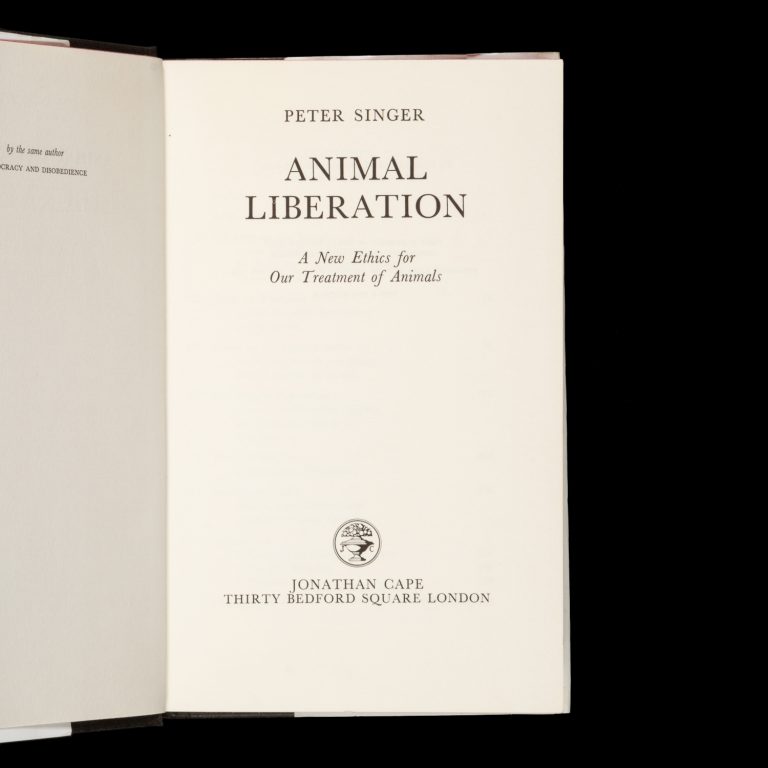 Animal liberation de SINGER, Peter (1946 - ) | Douglas Stewart Fine Books