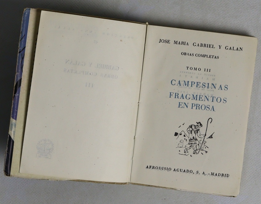 Obras completas de Gabriel y Galan | Librería Alonso Quijano