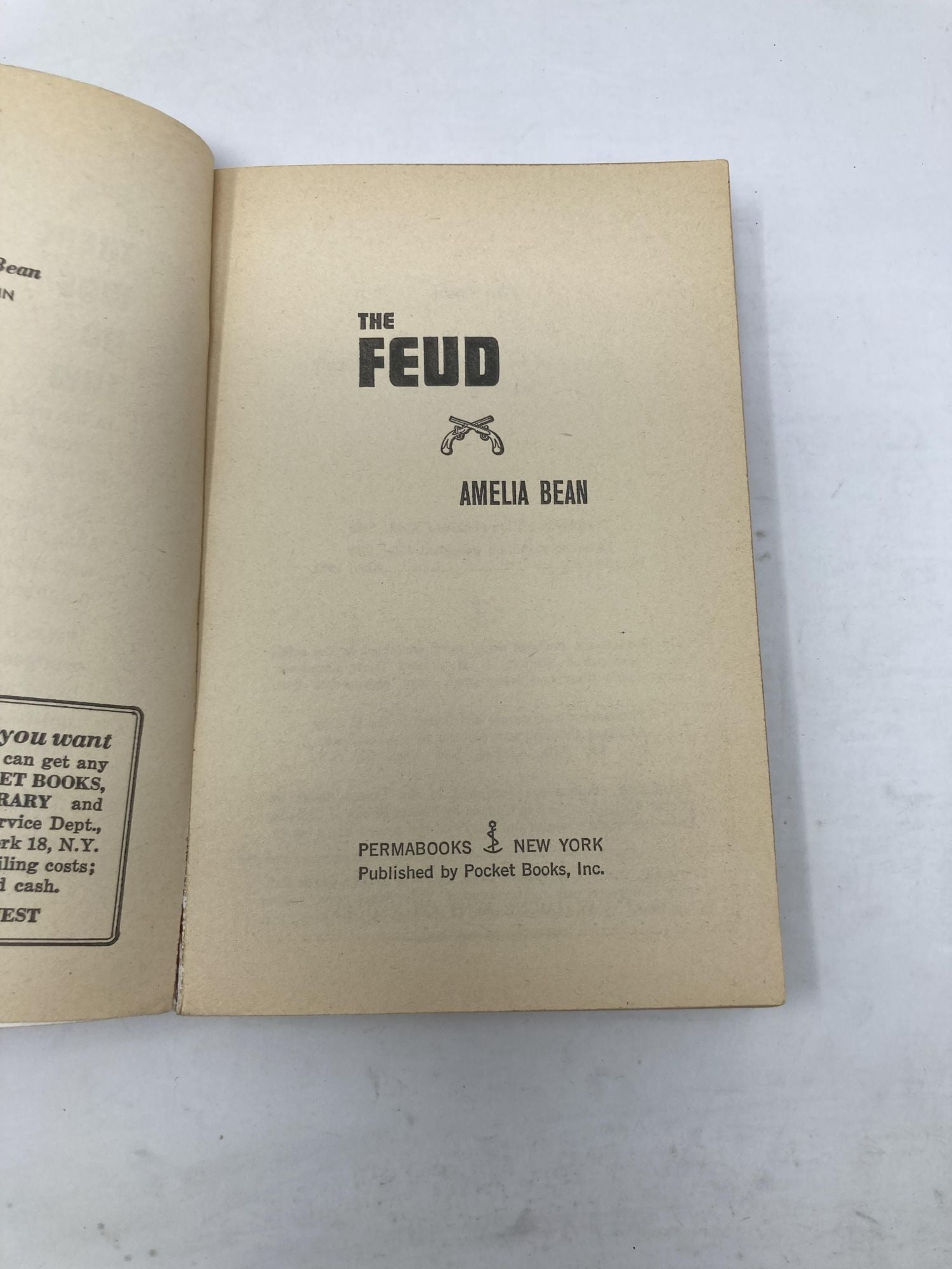 The Feud by Bean, Amelia: Very Good Mass Market Paperback (1962) First ...