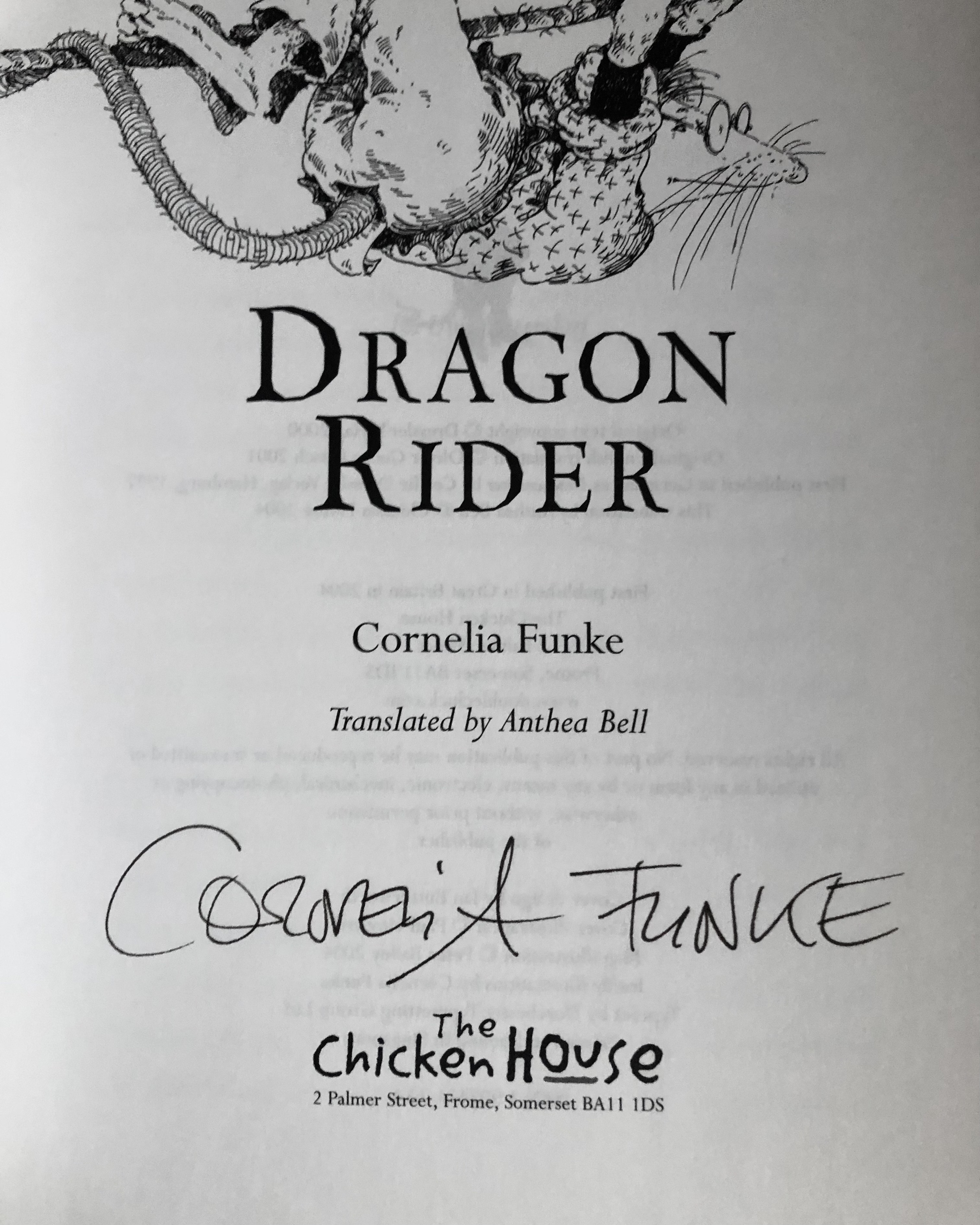 Dragon Rider - Red Endpapers Issue, Signed by Funke, Cornelia: Fine ...